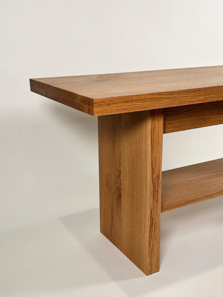 21st Century Minimalist Rift Sawn White Oak Entry, Mudroom, Side Table ...