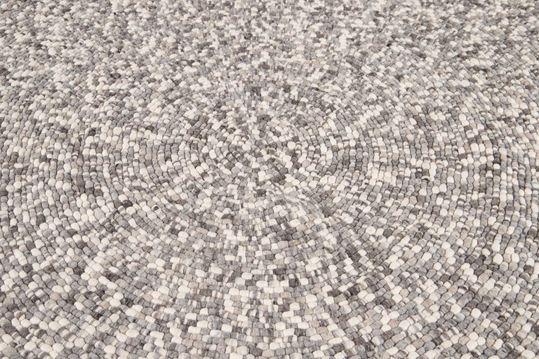21st Century Modern Felted Round Texture Wool Rug For Sale at 1stDibs ...