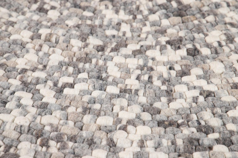 21st Century Modern Felted Round Texture Wool Rug For Sale at 1stDibs ...