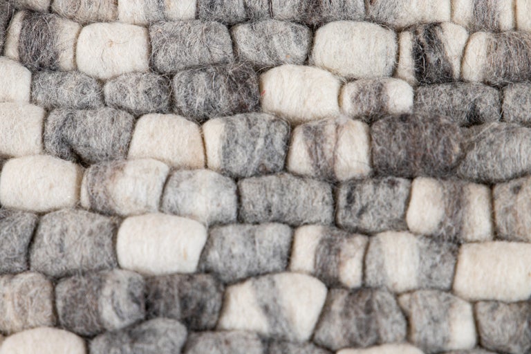 21st Century Modern Felted Round Texture Wool Rug For Sale at 1stDibs ...