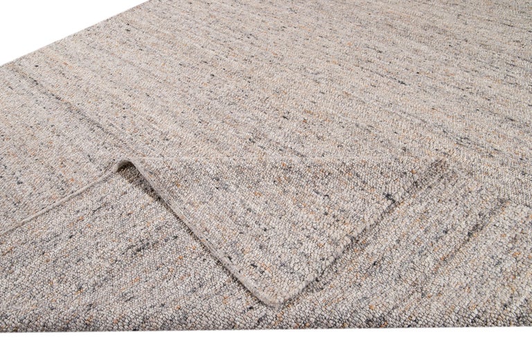 21st Century Modern Felted Texture Wool Rug For Sale at 1stDibs