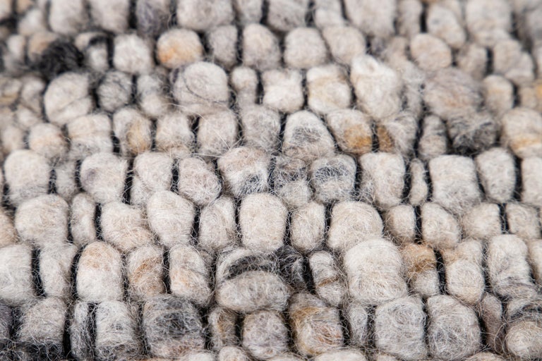 21st Century Modern Felted Texture Wool Rug For Sale at 1stDibs