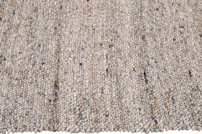 21st Century Modern Felted Texture Wool Rug For Sale at 1stDibs