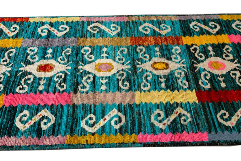 21st Century Modern Gabbeh Style Runner Rug For Sale at 1stDibs