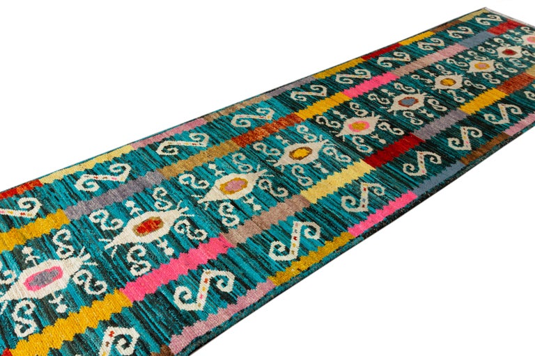 21st Century Modern Gabbeh Style Runner Rug For Sale at 1stDibs