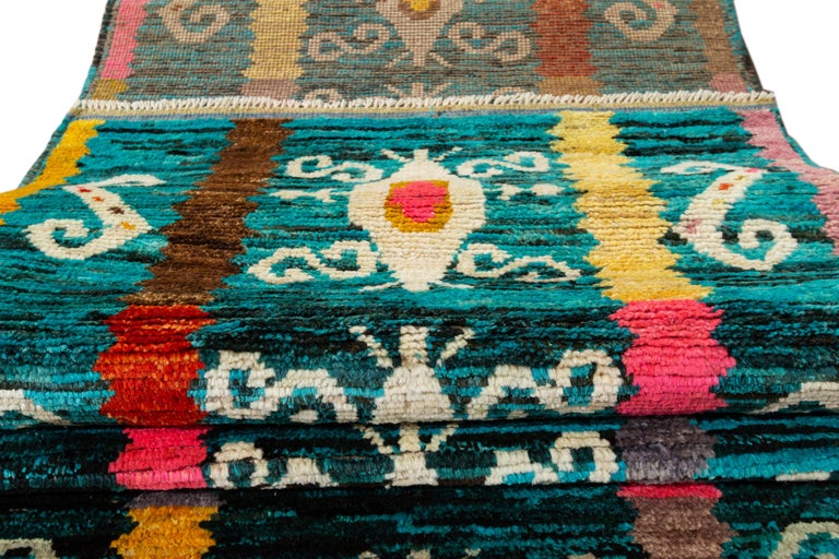21st Century Modern Gabbeh Style Runner Rug For Sale at 1stDibs