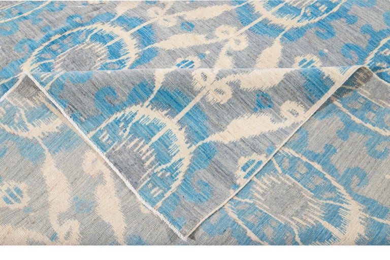 21st Century Modern Ikat Wool Rug For Sale at 1stDibs