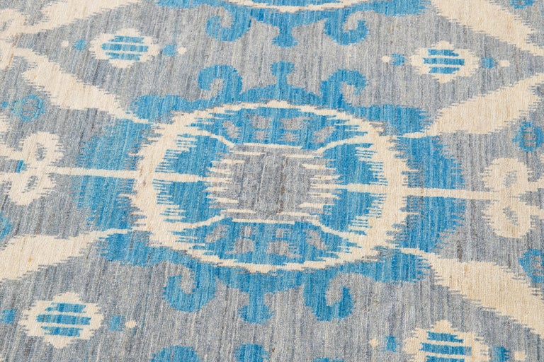 21st Century Modern Ikat Wool Rug For Sale at 1stDibs