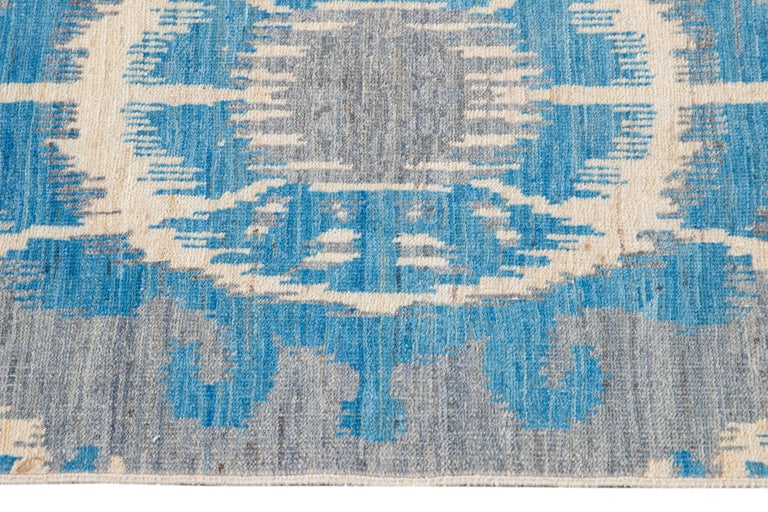 21st Century Modern Ikat Wool Rug For Sale at 1stDibs