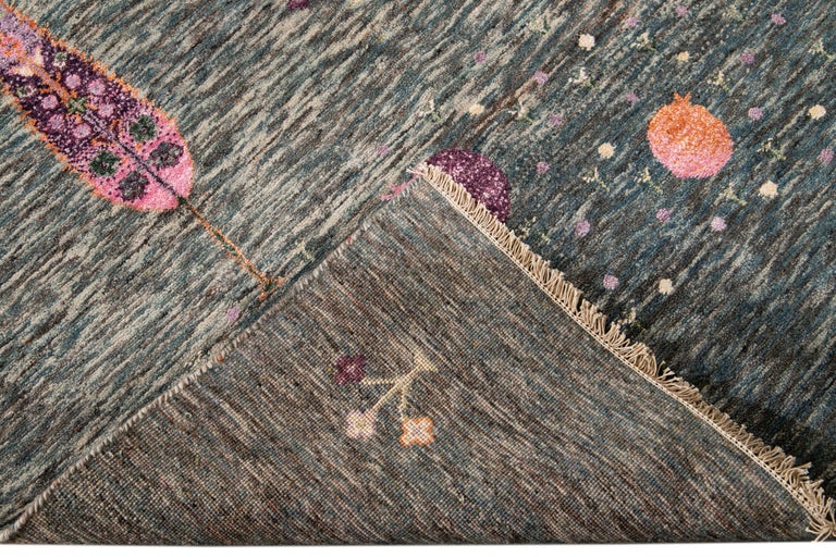 21st Century Modern Indian Gabbeh Style Rug For Sale at 1stDibs