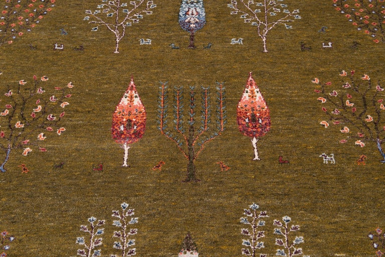 21st Century Modern Indian Gabbeh Style Rug For Sale at 1stDibs
