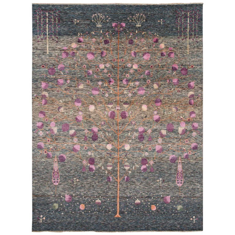 21st Century Modern Indian Gabbeh Style Rug For Sale at 1stDibs