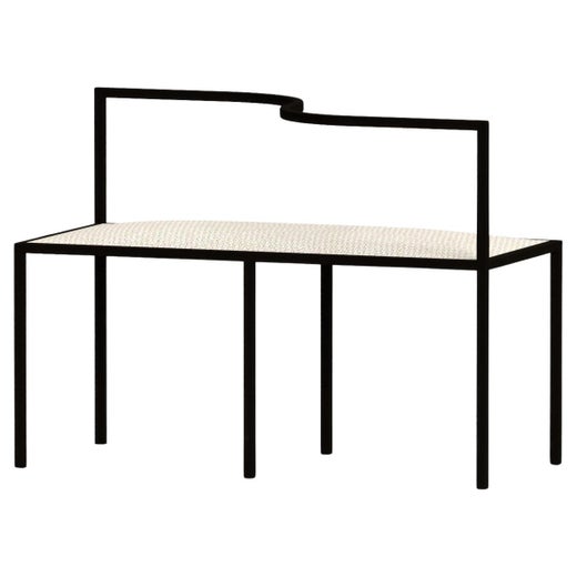 Contemporary Modern, Volume High Side Table, Metal Base and Stained ...