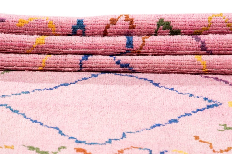 21st Century Modern Moroccan Style Wool Runner Rug For Sale at 1stDibs