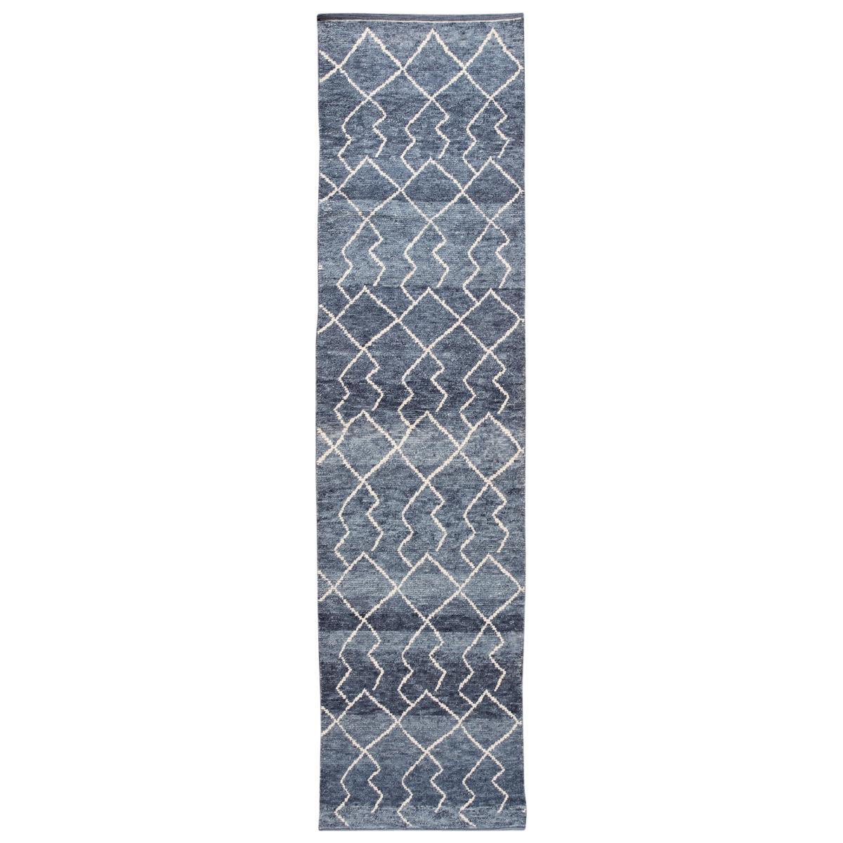 21st Century Modern Moroccan Style Wool Runner Rug For Sale at 1stDibs