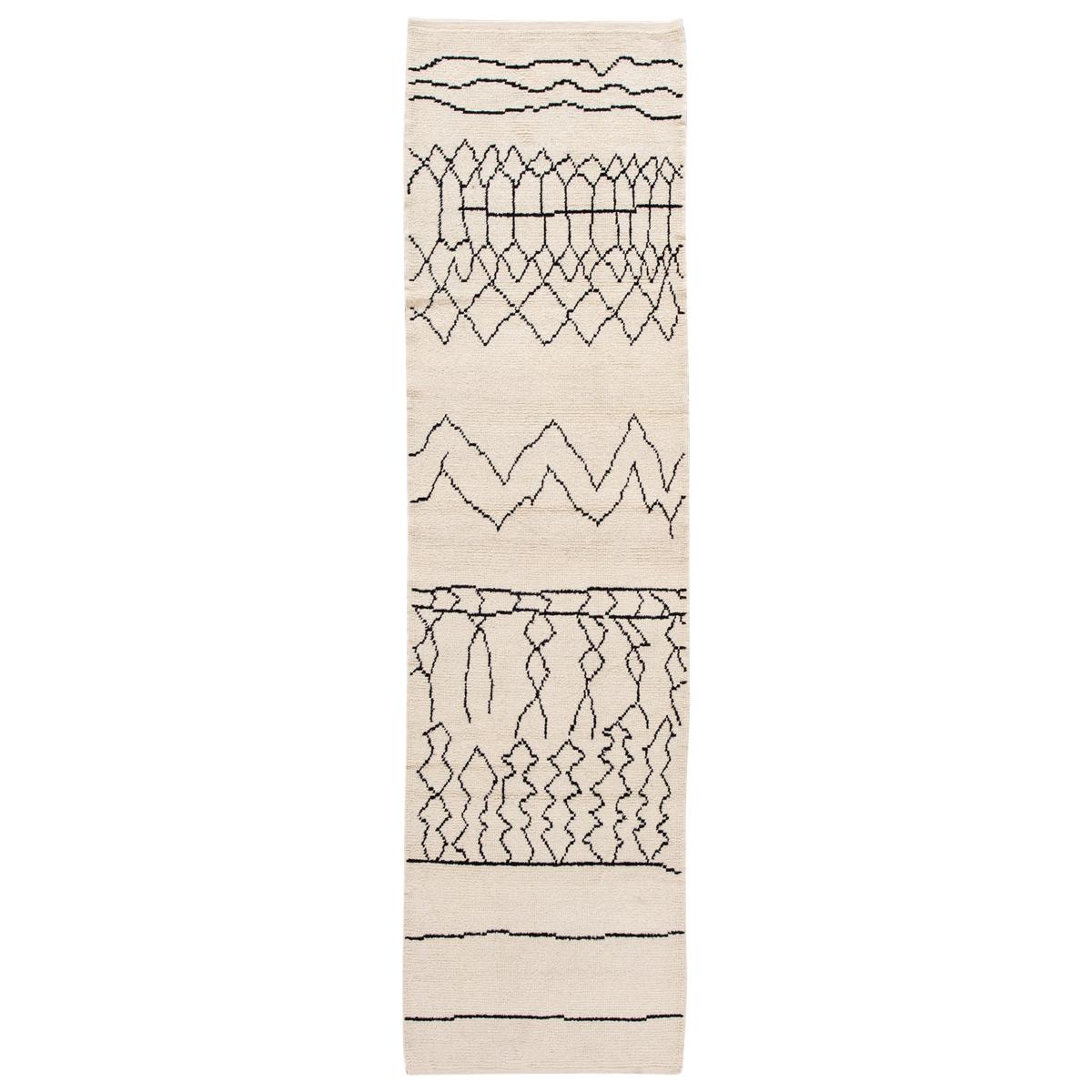 21st Century Modern Moroccan Style Wool Runner Rug For Sale at 1stDibs
