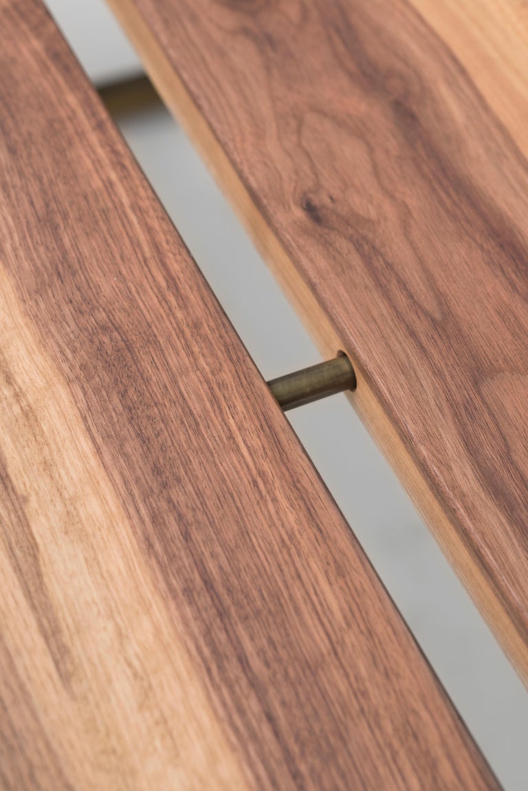 21st Century Modern Oiled Walnut and Aged Brass 'Jack' T3456 Dining ...