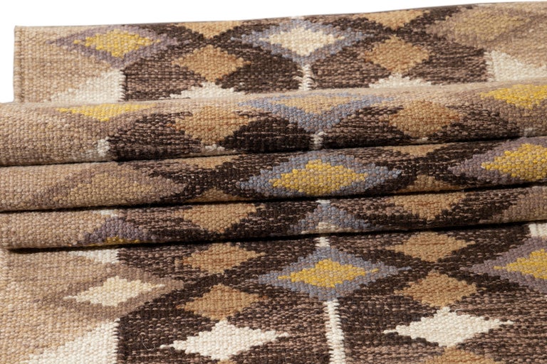 21st Century Modern Scandinavian-Style Flat-Weave Runner Rug For Sale ...