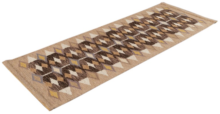 21st Century Modern Scandinavian-Style Flat-Weave Runner Rug For Sale ...
