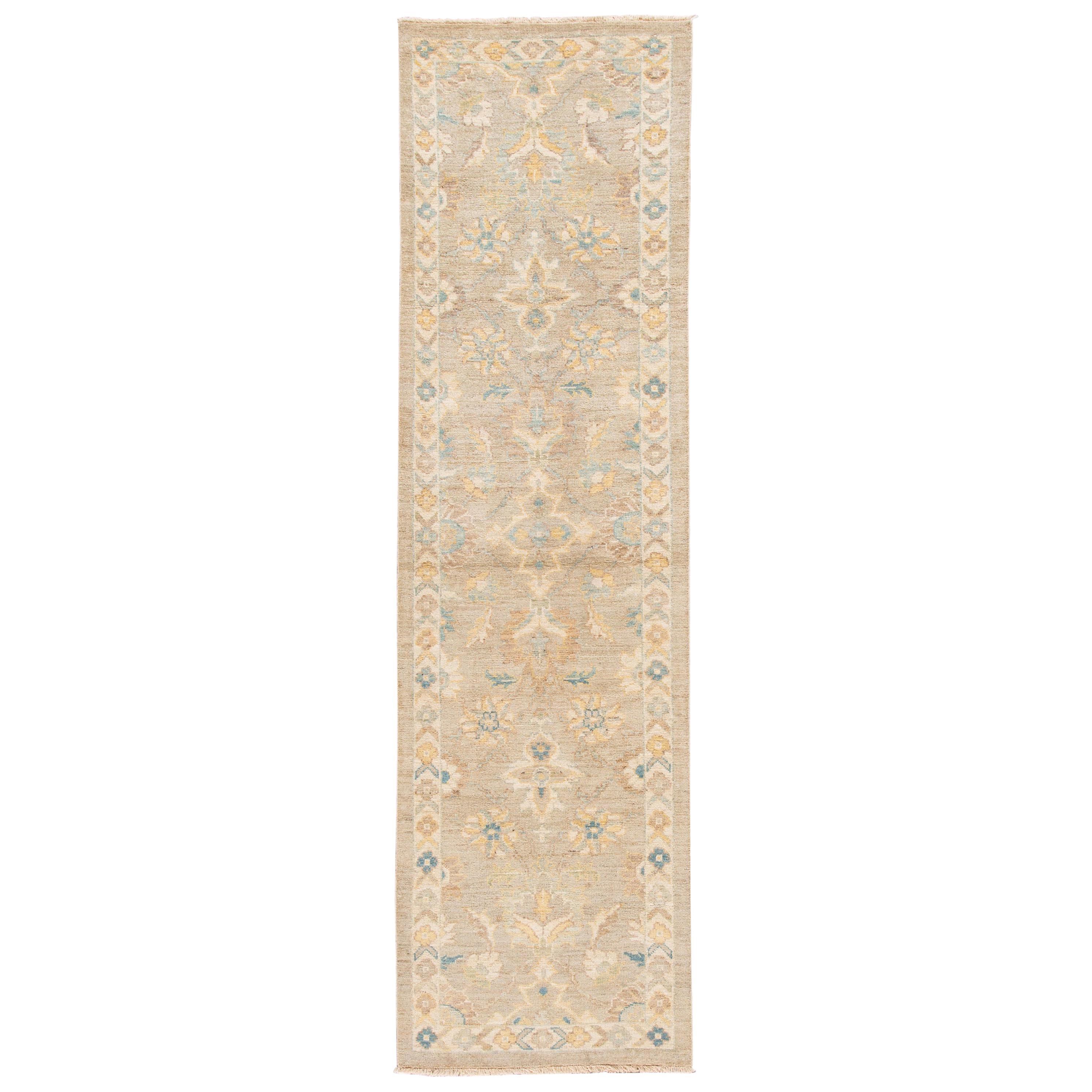 21st Century Modern Oushak Runner Rug at 1stDibs