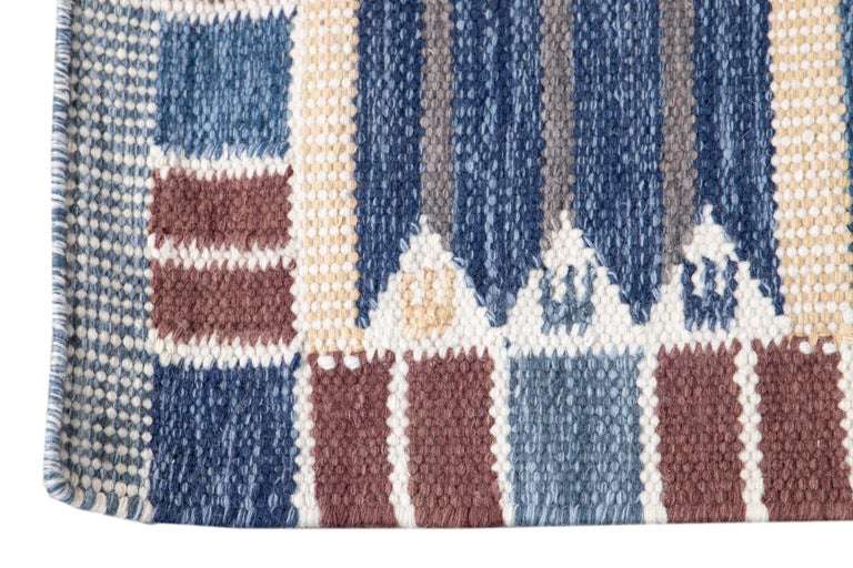 21st Century Modern Swedish Style Wool Runner Rug at 1stDibs