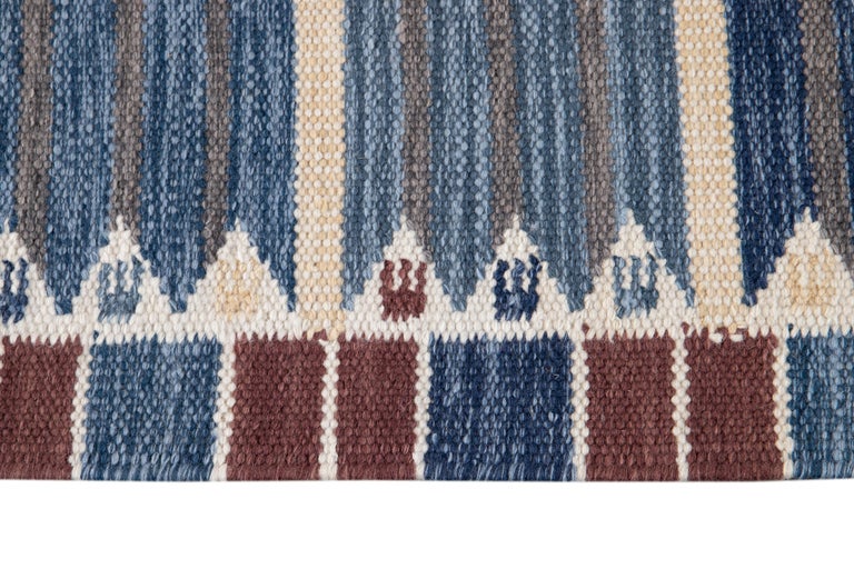 21st Century Modern Swedish Style Wool Runner Rug at 1stDibs