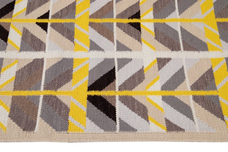 21st Century Modern Swedish Style Wool Runner Rug For Sale at 1stDibs