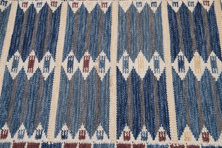 21st Century Modern Swedish Style Wool Runner Rug at 1stDibs