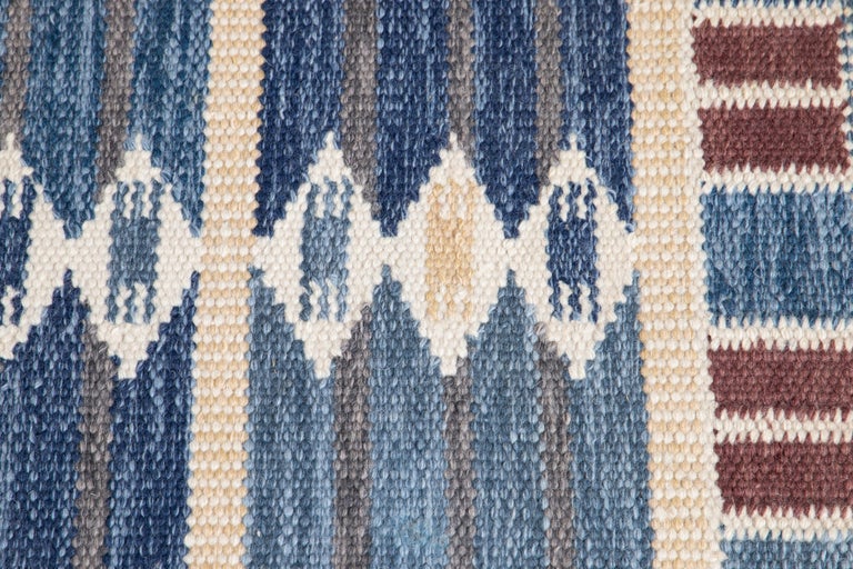 21st Century Modern Swedish Style Wool Runner Rug at 1stDibs