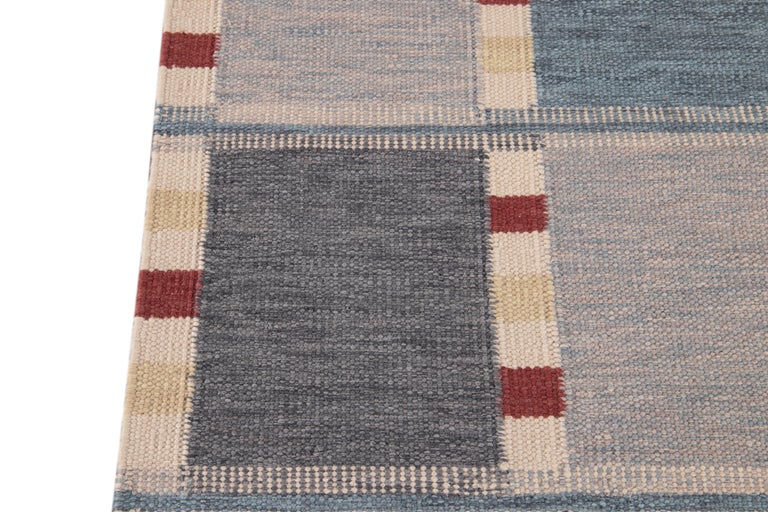 21st Century Modern Swedish Style Wool Runner Rug For Sale at 1stDibs