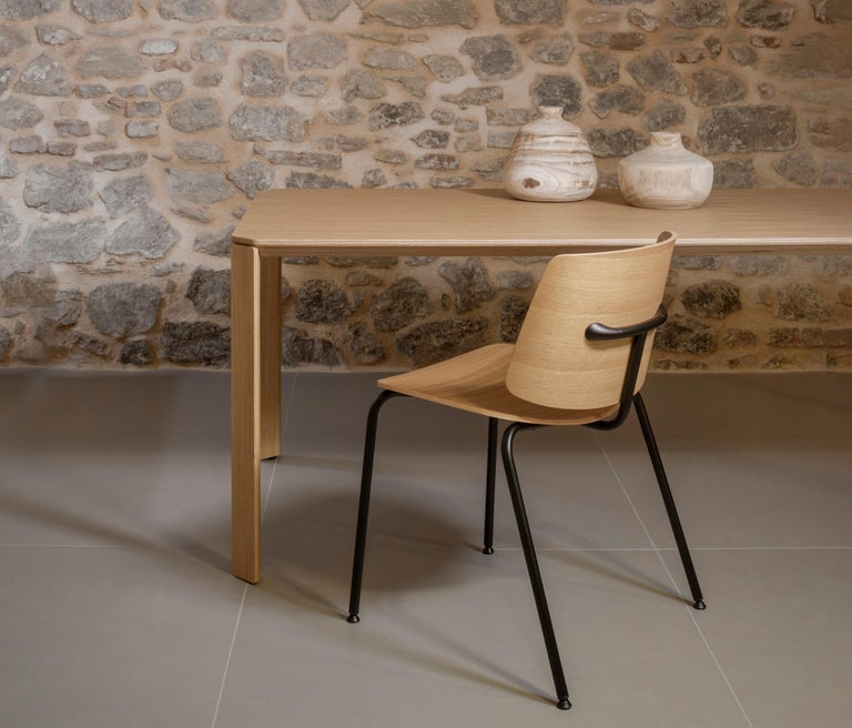 21st Century Modern Wooden Black T-Shaped Chair Tao Made in Italy For ...