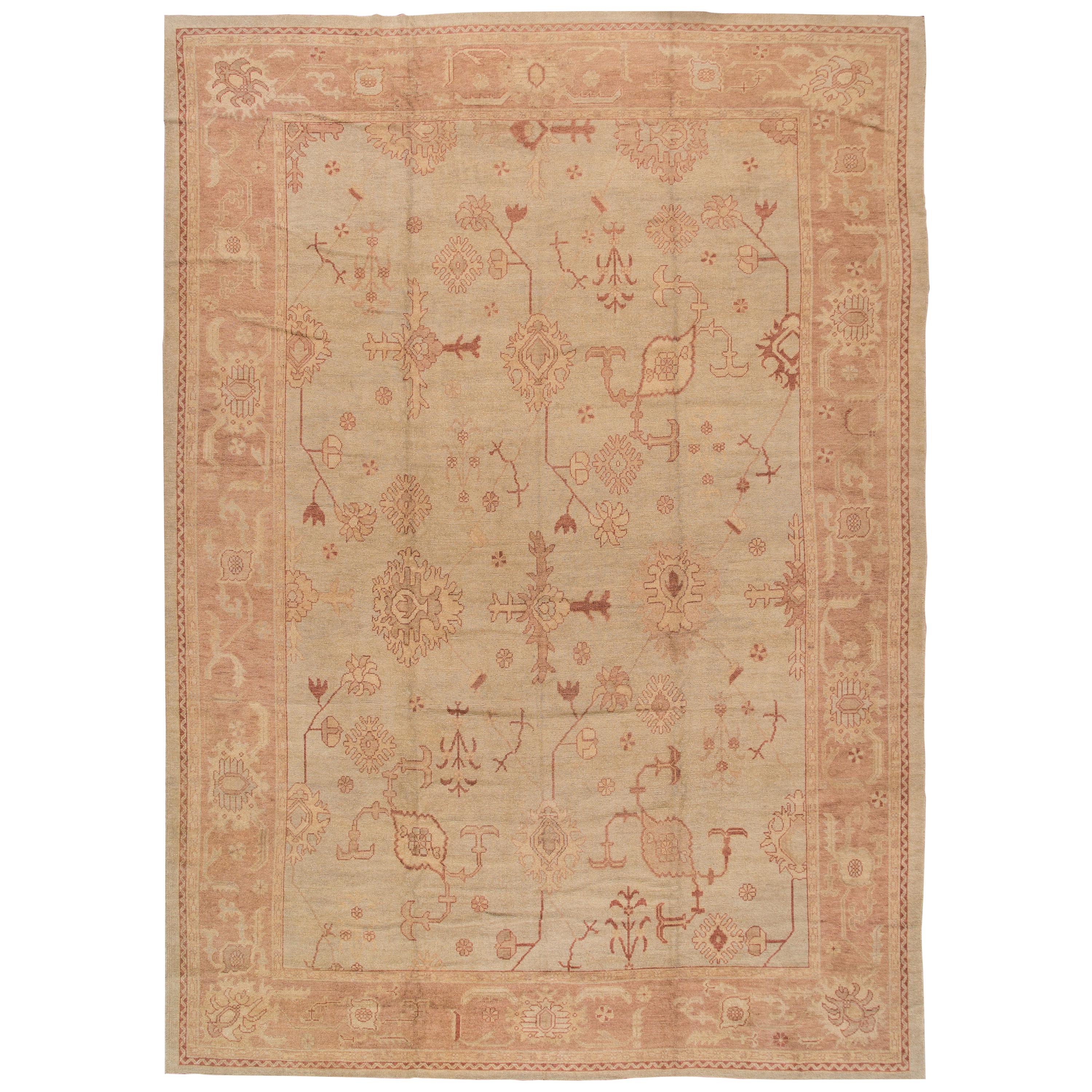 21st Century Antique Turkish Oushak Long Wool Rug For Sale at 1stDibs