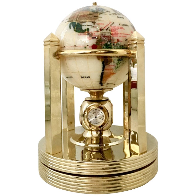 21st Century Mother-of-Pearl and Semi Precious Gold Plate Rotating ...