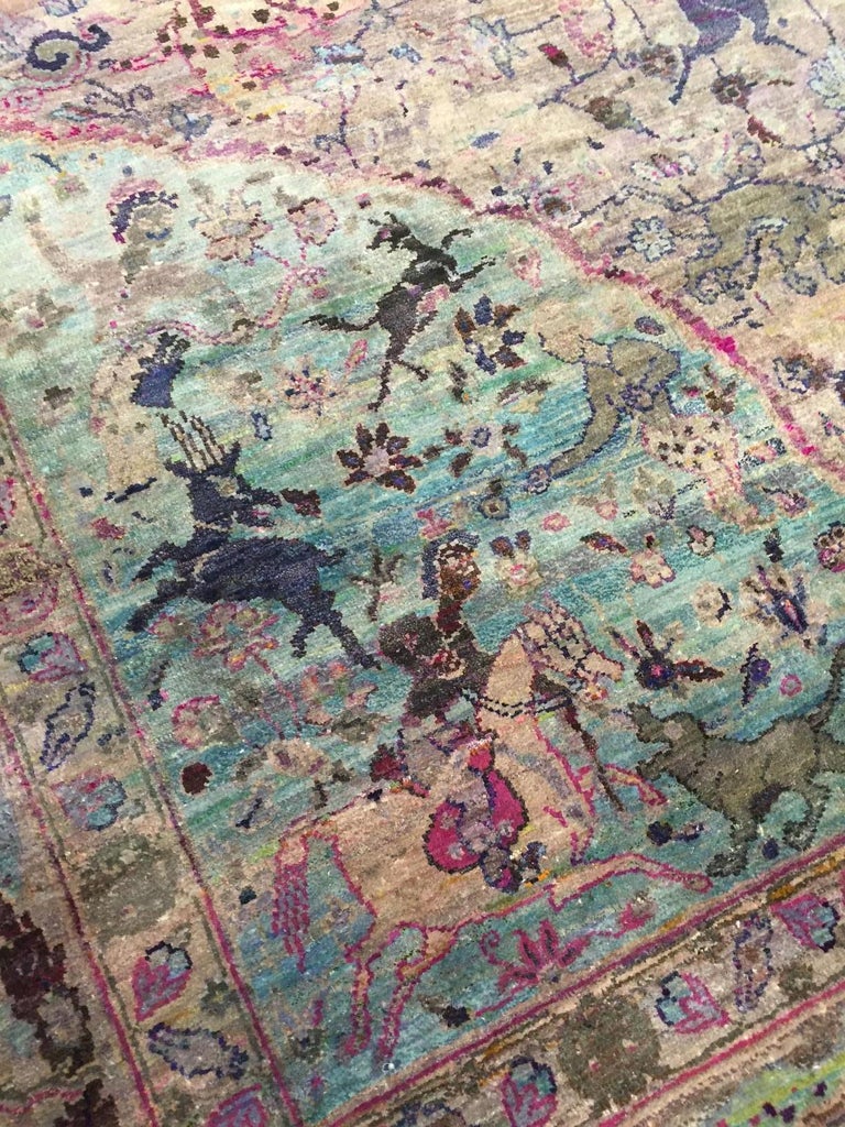 21st Century Multicolored Sari Silk Rug For Sale at 1stDibs
