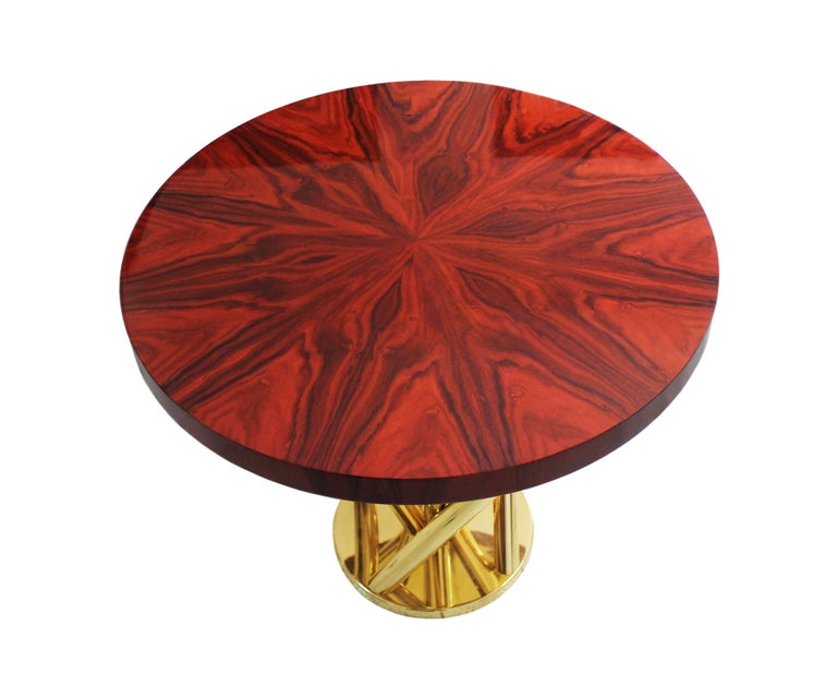 21st Century Nebula Side Table Rosewood Polished Brass For Sale at 1stDibs