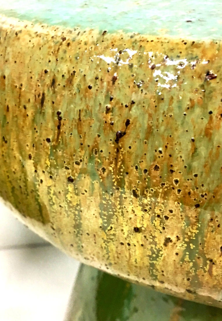 21st Century Pair of Ceramic Glaze Mushroom Form Garden Stool's at ...