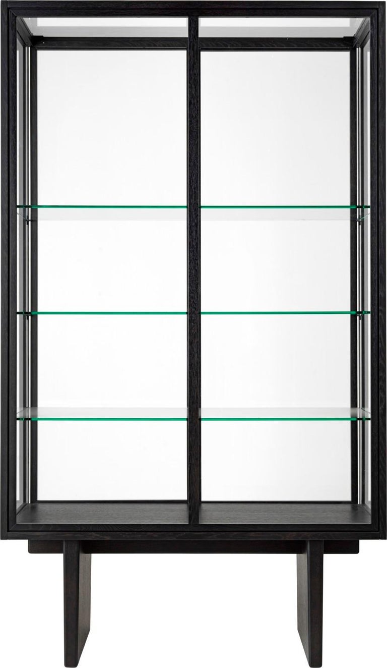 21st Century, Private Collection Dark Oak and Aged Brass Scandi Modern ...