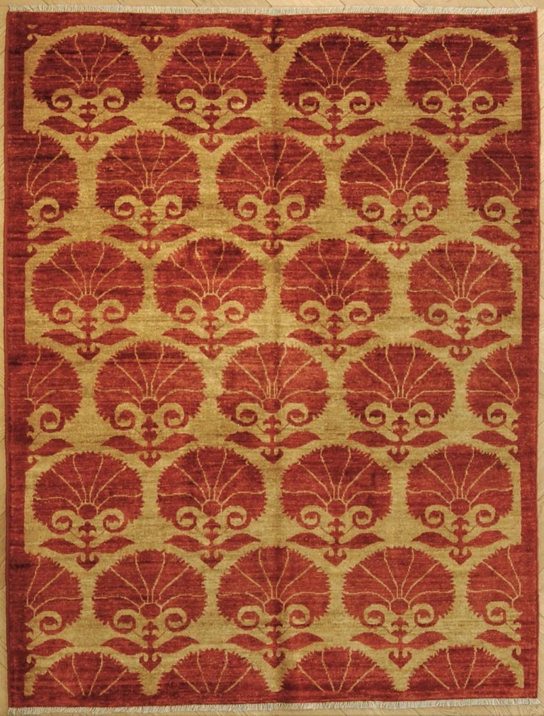 21st Century Red and Yellow Ottoman Afgan Islamic Fabric Rug, ca 2020 ...