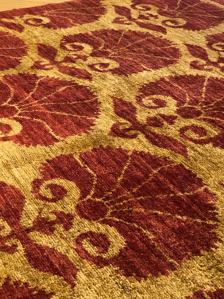 21st Century Red and Yellow Ottoman Afgan Islamic Fabric Rug, ca 2020 ...