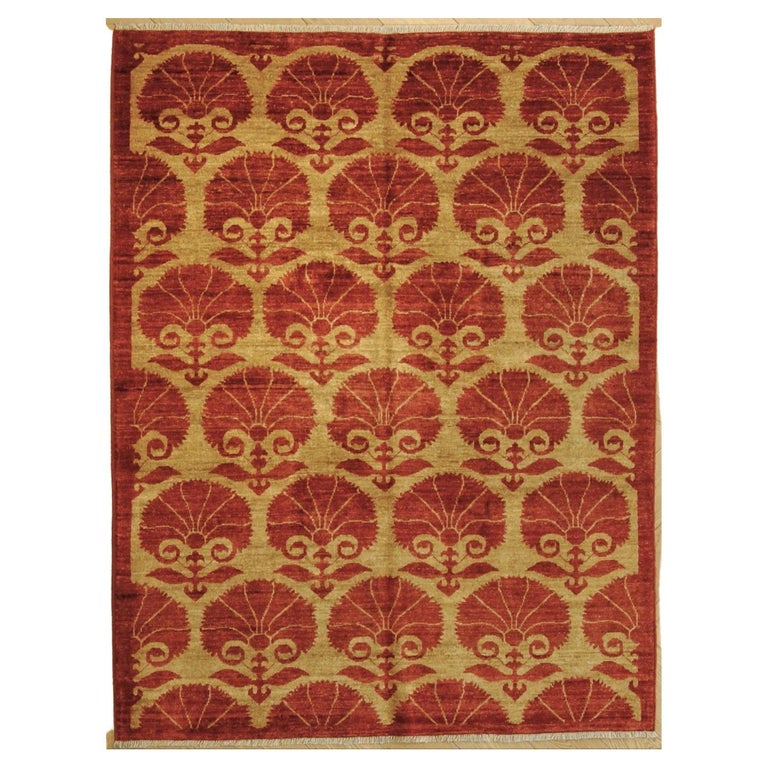 21st Century Red and Yellow Ottoman Afgan Islamic Fabric Rug, ca 2020 ...