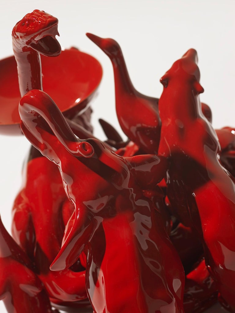 21st Century Italy Red Fox Sculpture Ceramica Gatti designer A ...