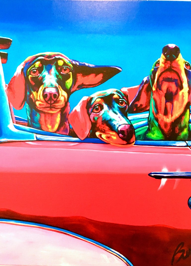 21st Century Ron Burns Limited Edition "Dox Rock" Giclee On Canvas 46/ ...