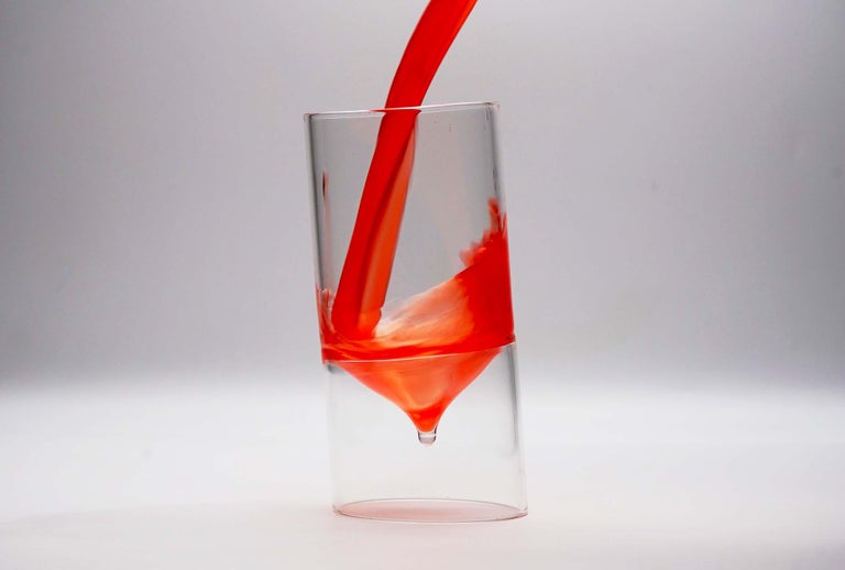 21st Century Set of 6 Glass Tumblers, Hand-Crafted, Kanz Architetti For ...