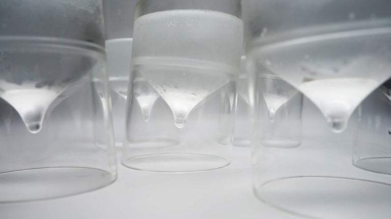 21st Century Set of 6 Glass Tumblers, Hand-Crafted, Kanz Architetti For ...
