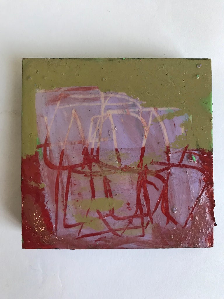 21st Century Set of Six Abstract Tiles Painted by Greg Dickerson at 1stDibs