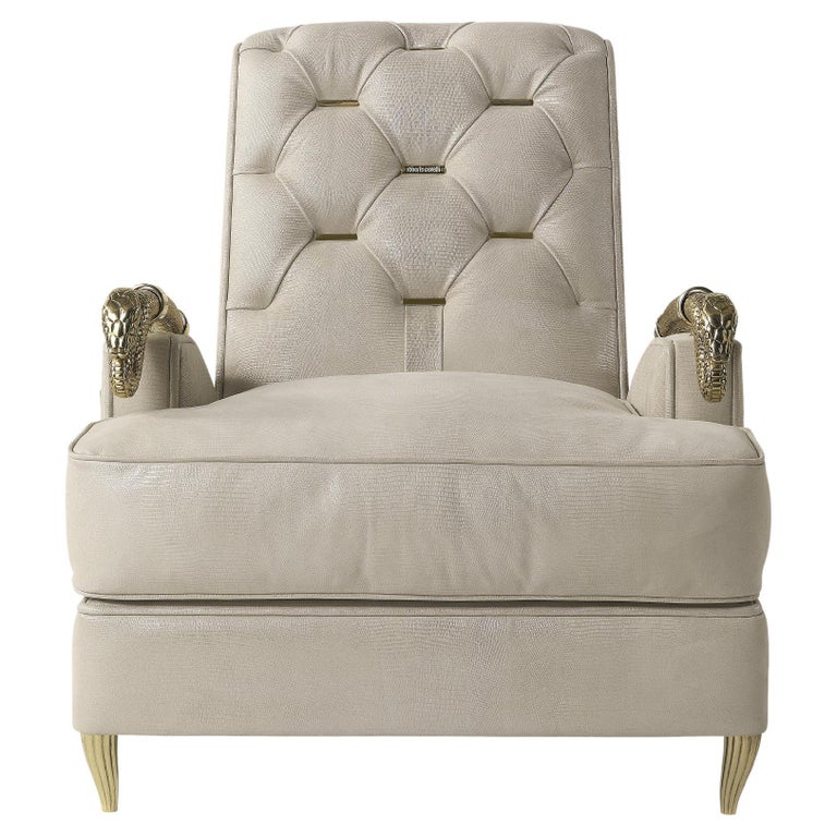 21st Century Snake Armchair in Leather by Roberto Cavalli Home ...