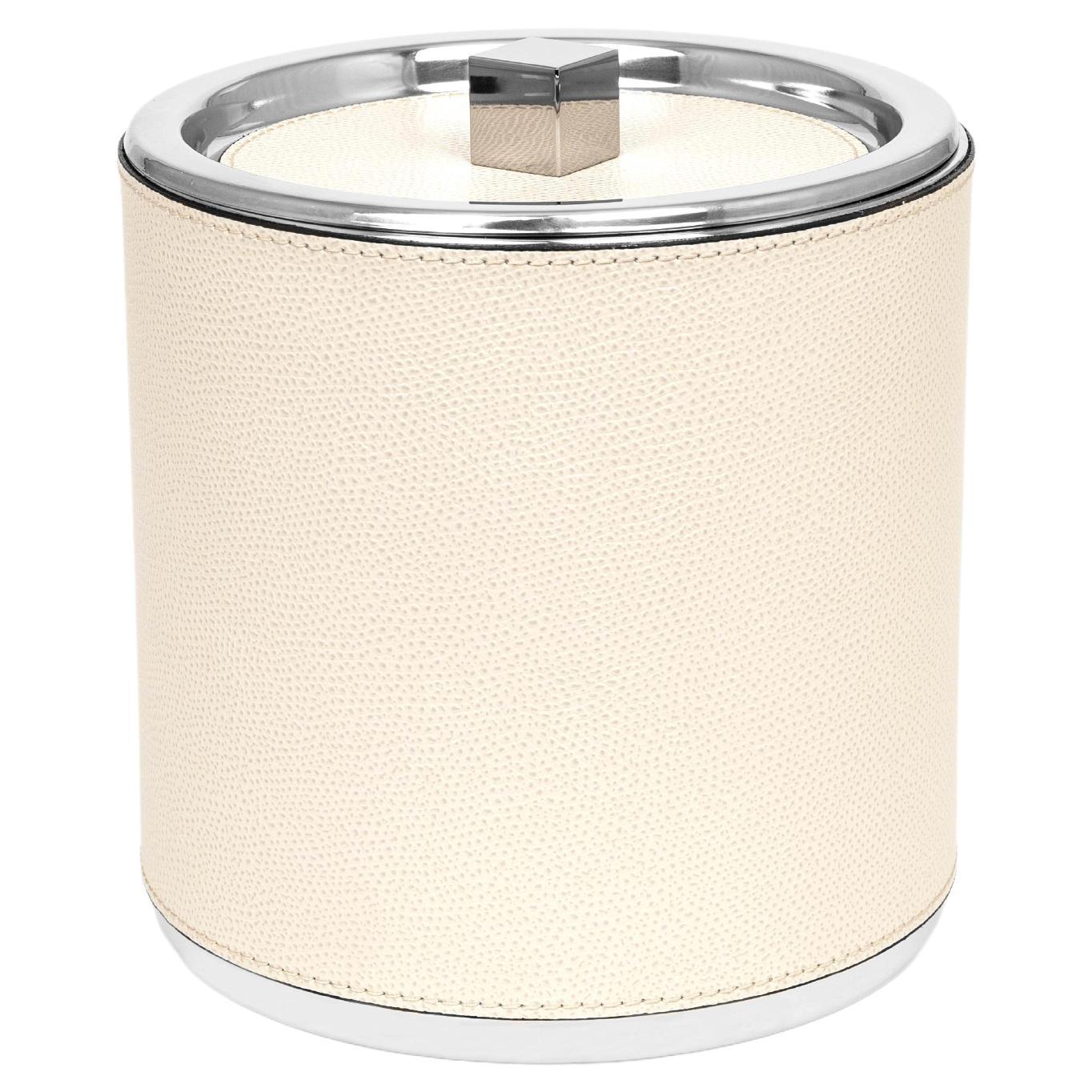 21st Century Steel Thermal Champagne Bucket with Leather Cover Handmade ...