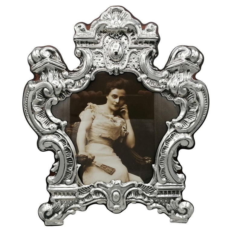 small antique silver frames