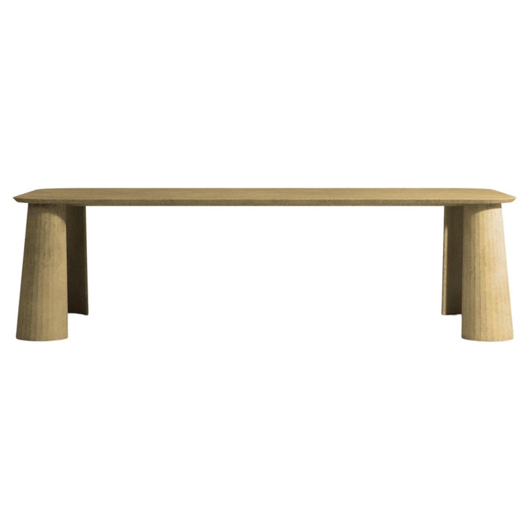 21st Century Studio Irvine Fusto Rectangular Dining Table Cream Cement ...