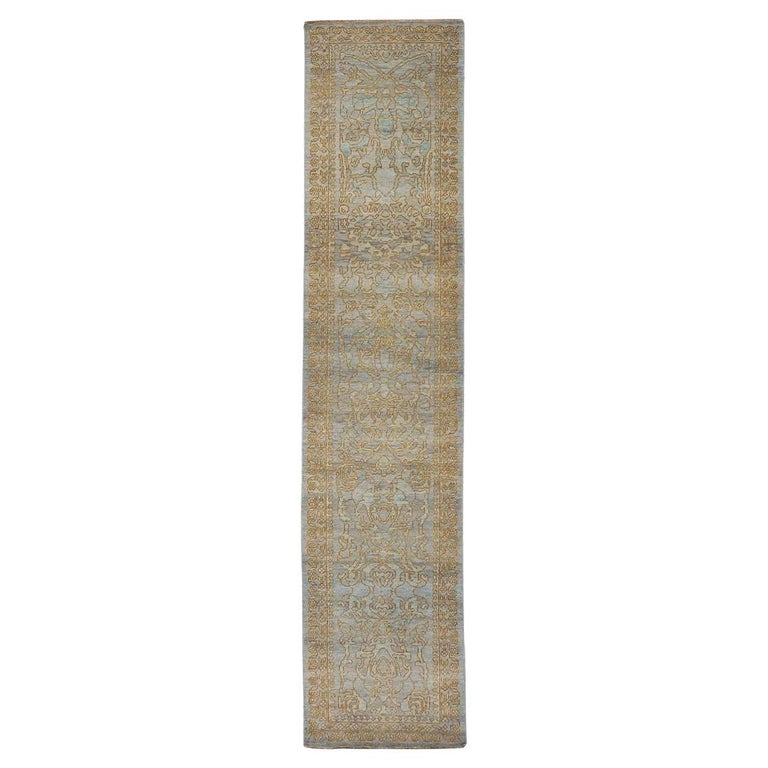21st Century Sultanabad Master 3x12 Light Slate and Gold Hallway Runner ...